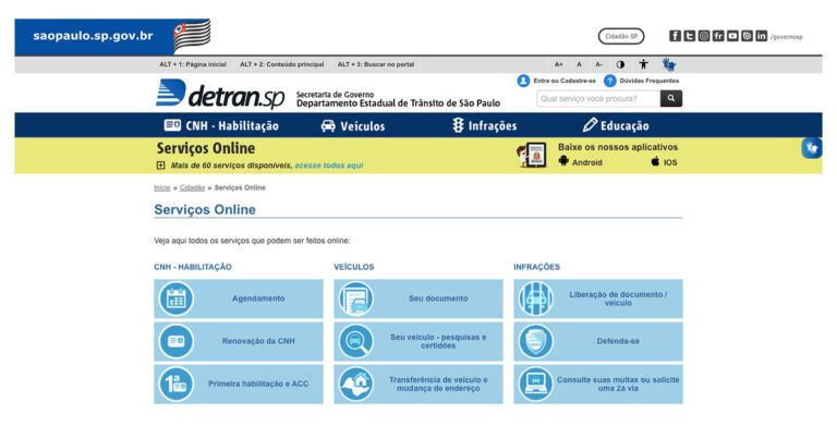 Conheça os serviços que podem ser feitos pelo site do Detran
